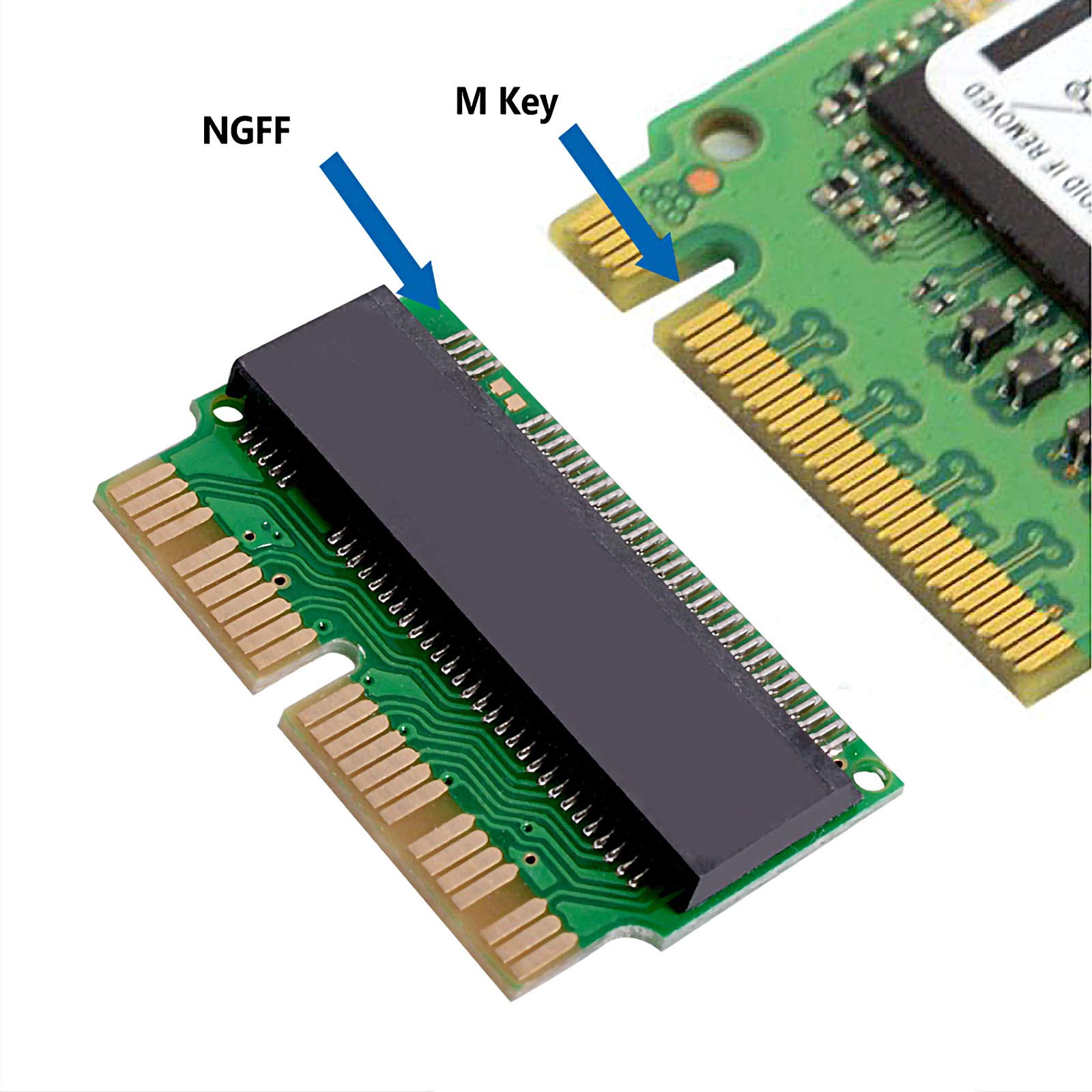 M.2 NVME SSD Convert Adapter with Screwdriver Set for MacBook, 12+16pin M.2 NGFF M-Key SSD Convert Card for MacBook Air Pro Retina Mid 2013 2014 2015 2016 2017, NVME AHCI SSD Upgraded Kit for A1465 A