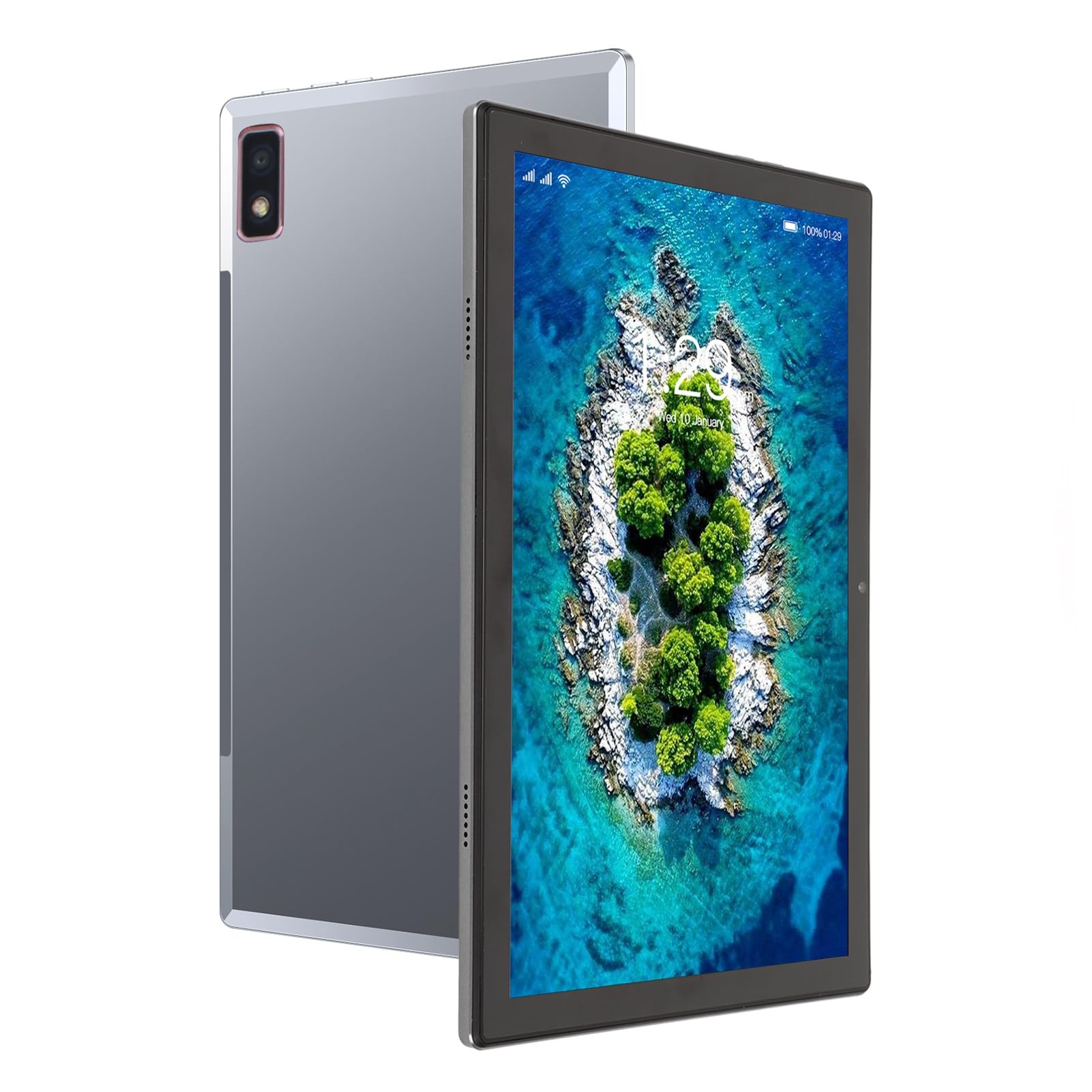 Haofy Tablet PC, Octa Core CPU 100‑240V 5G Gaming Tablet Dual Band WiFi for Seniors (US Plug)