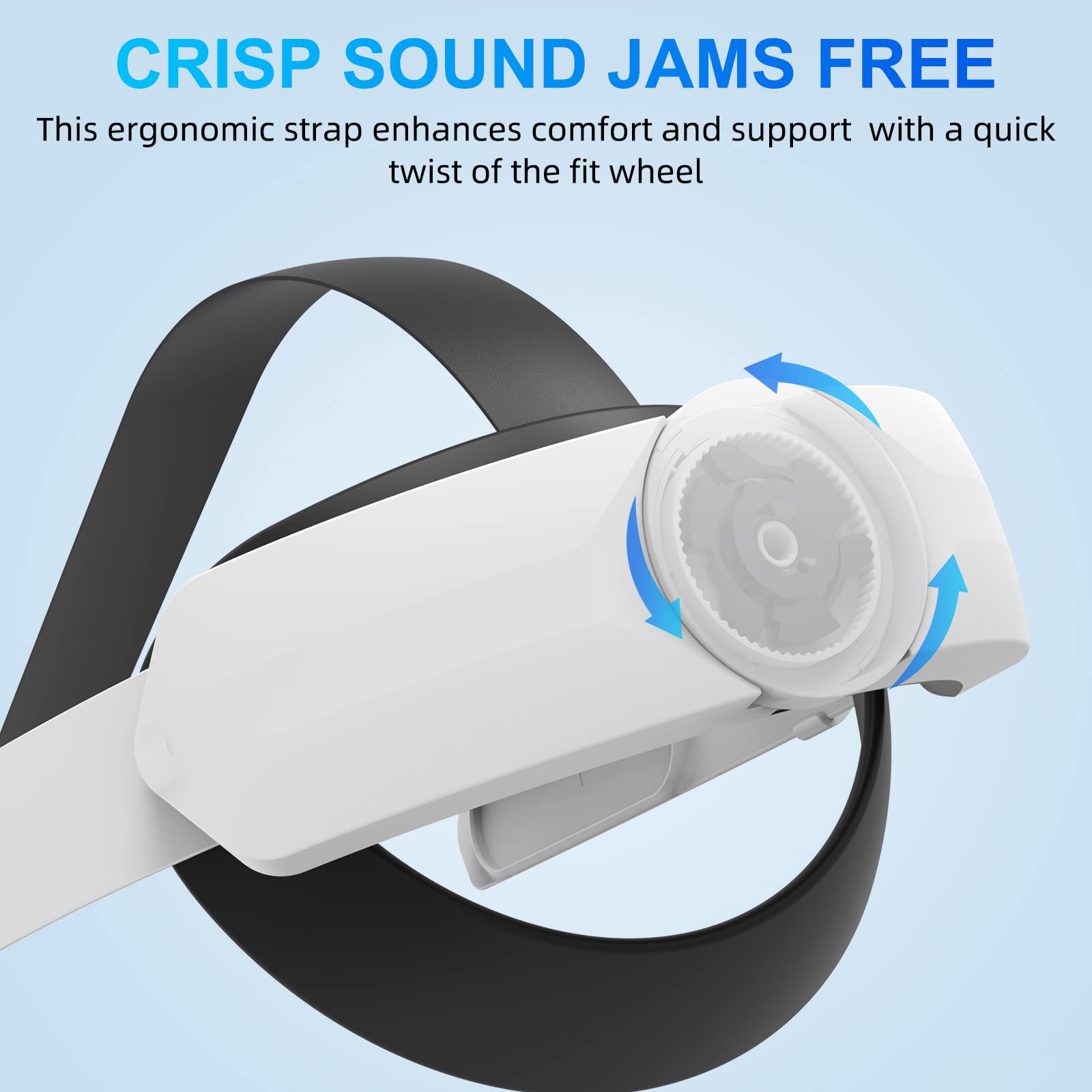 Head Strap for Oculus Quest 2, Built-in 5000mAh Battery Pack, Simple Connection and Lightweight Design, Extend 6hrs Playtime for Quest 2/Meta VR