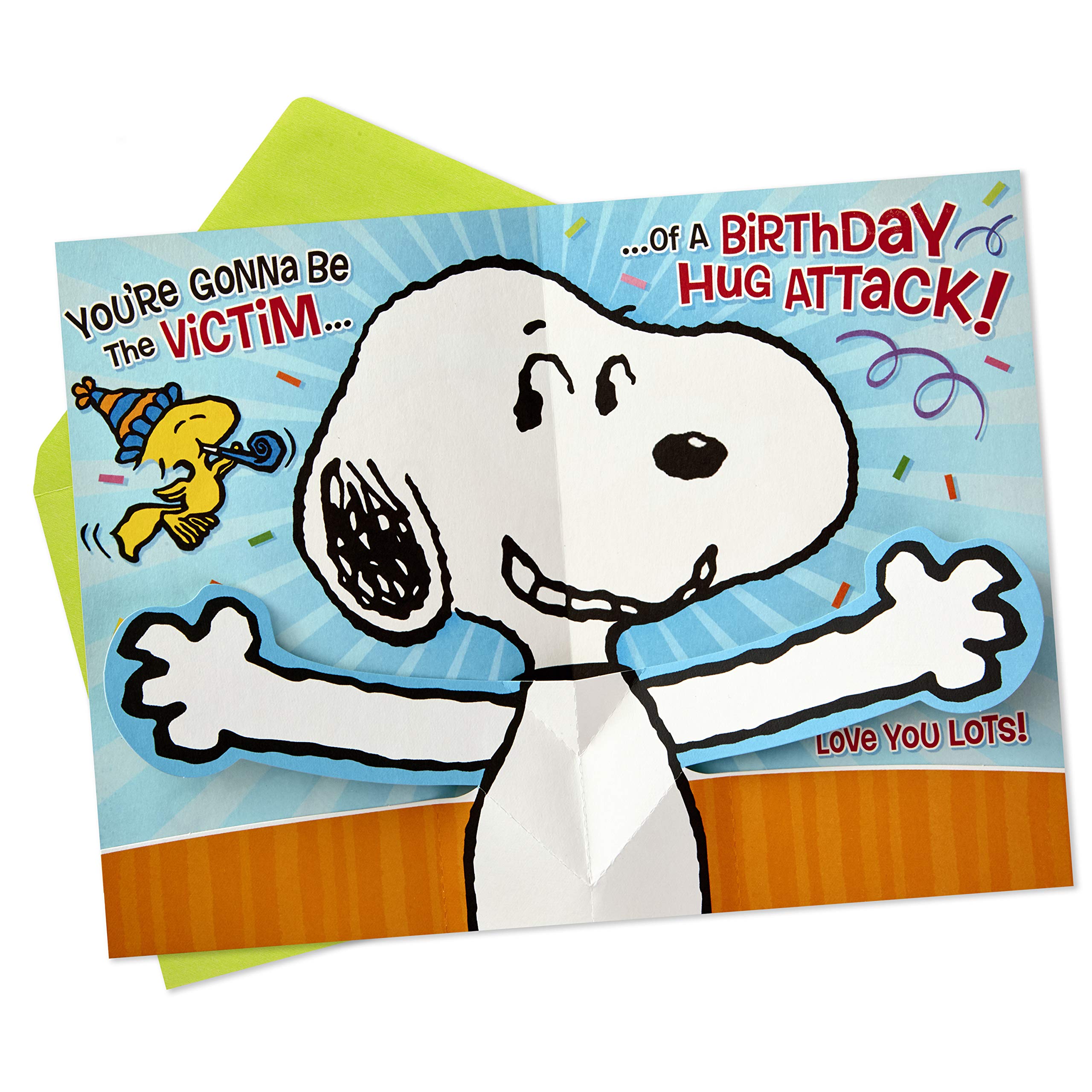 Hallmark Peanuts Pop Up Birthday Card for Grandson (Birthday Hug)