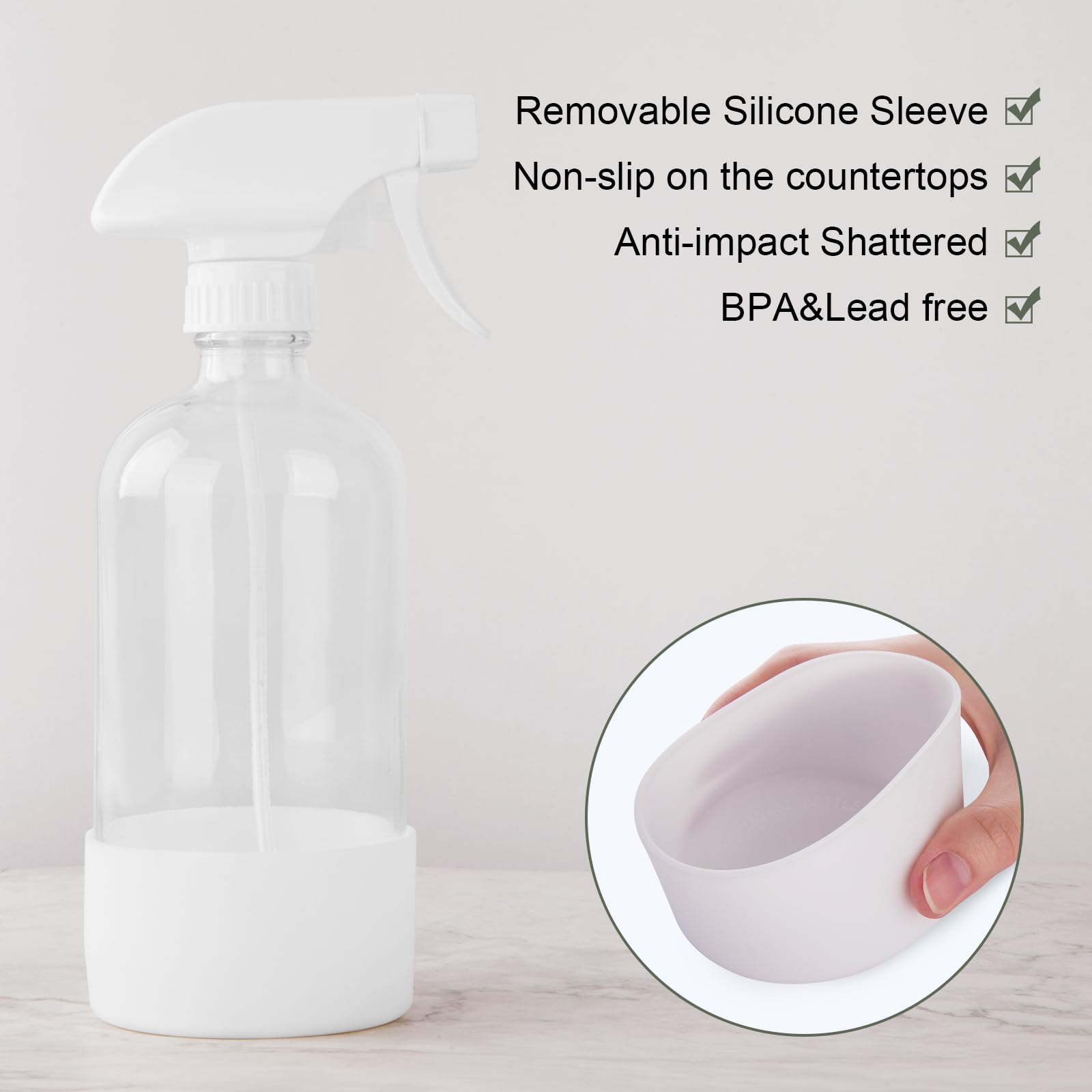 hmaimas Small Fine Mist Glass Spray Bottles For Essential Oils, Empty Frosted Amber Glass Spray Bottle (3.4oz, Set of 2)