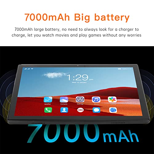 HEEPDD 10.1 Inch Tablet, 5.0 Fast Charging Stereo Dual Speakers 2 in 1 128GB Expandable Tablet PC (US Plug)