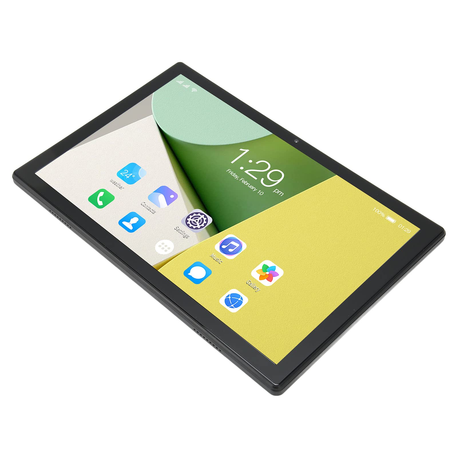 HEEPDD 10.1 Inch Tablet, Black Black Tablet 100-240V Octa Core Processor Supports Fast Charging for Reading for Android 12 (US Plug)