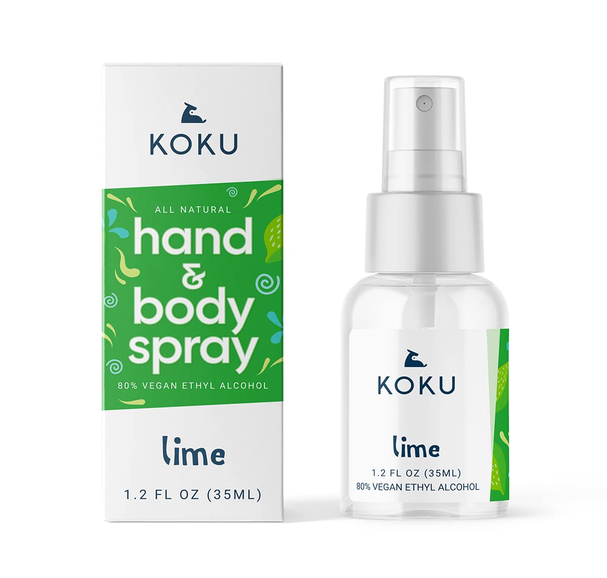 KOKU Citrus Hand & Body Spray Set of 3 Scents | Lemon-Lime-Mandarin Orange | 3 x 3 fl oz