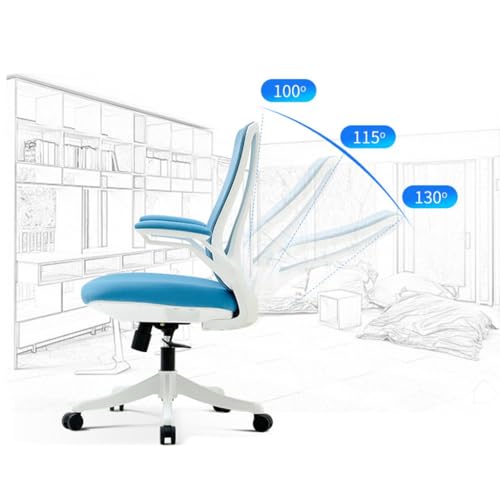 LNYHLXS Folding Armrest Office Chair Employee Mesh Chair Rotating Computer Chair Conference Chair