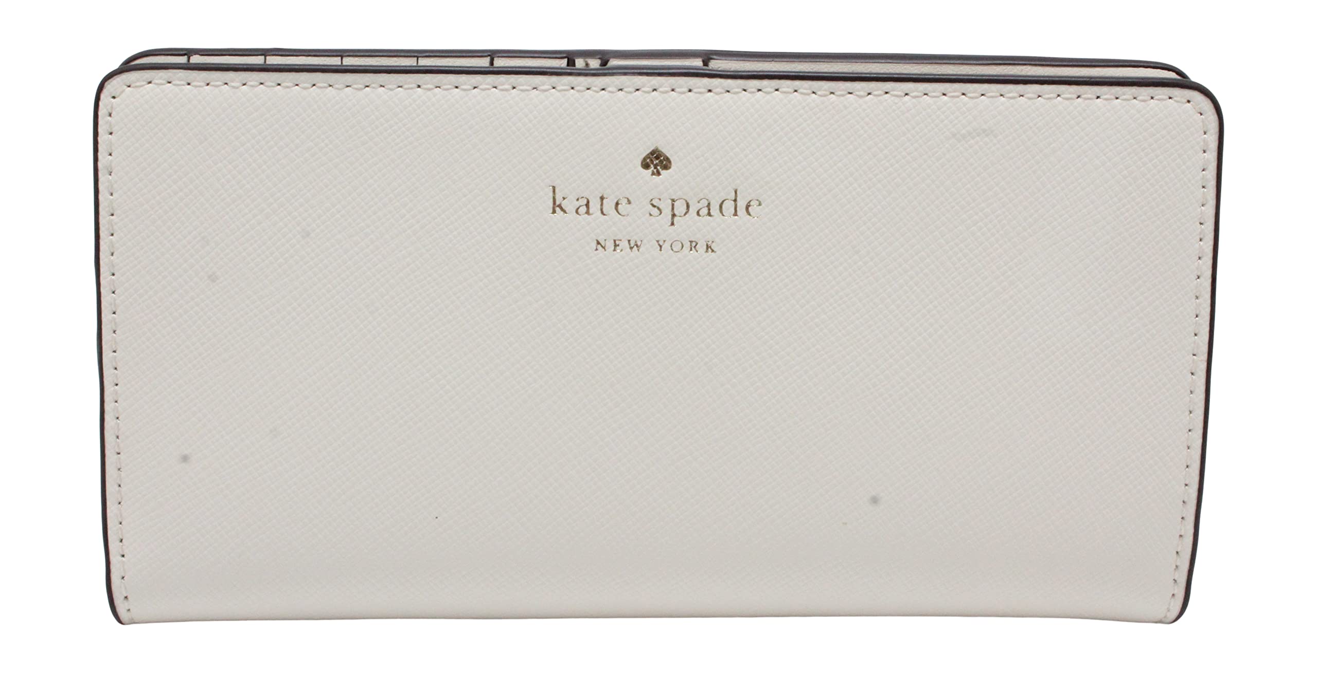 Kate Spade Jana Large Slim Bifold Wallet Saffiano Leather Parchment