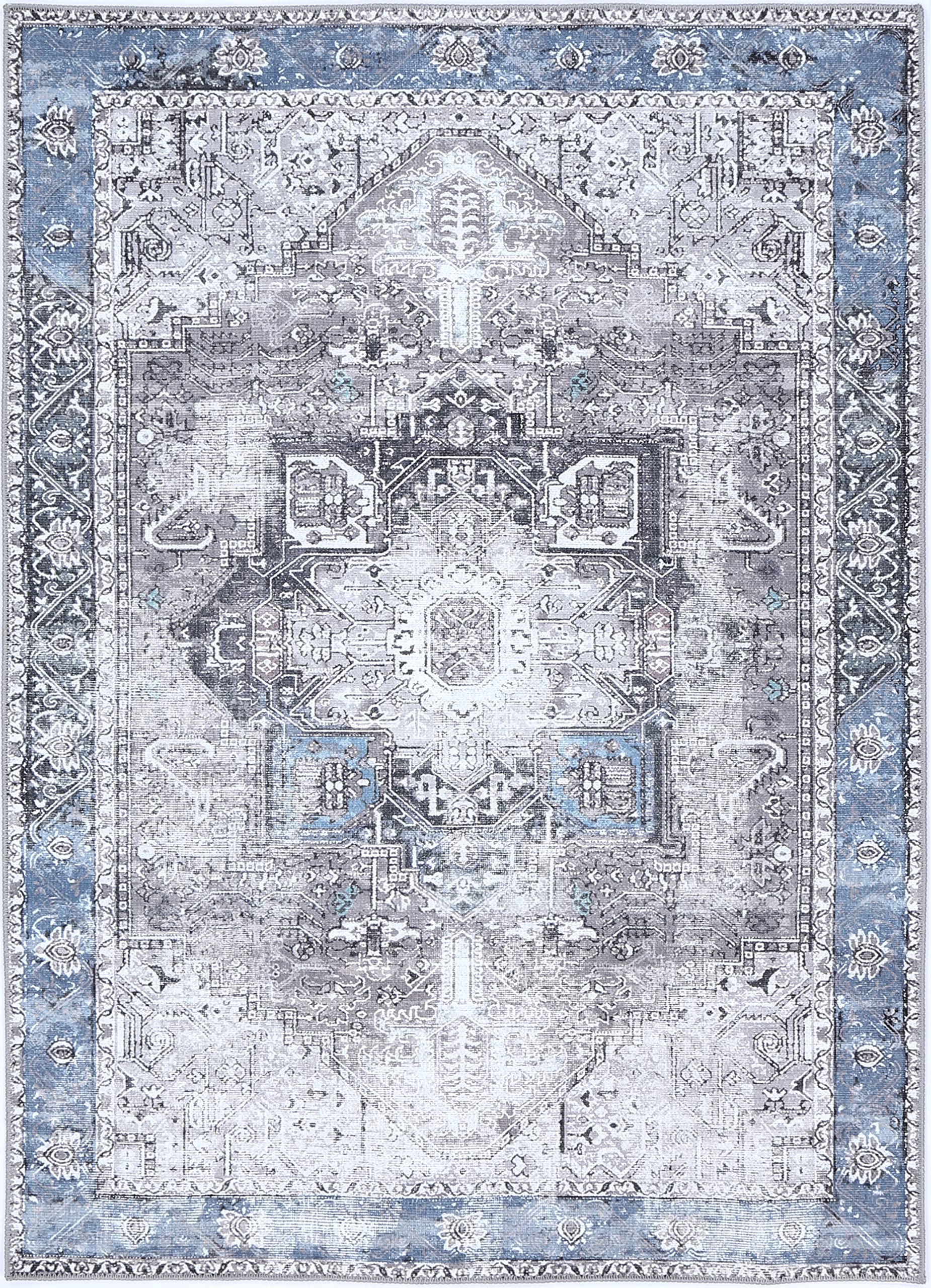 Home Culture Machine Washable Rug for Livingroom, Dining, Kitchen, Office, Non-Shedding, Low Pile, Pet Friendly Rug (8'x10')