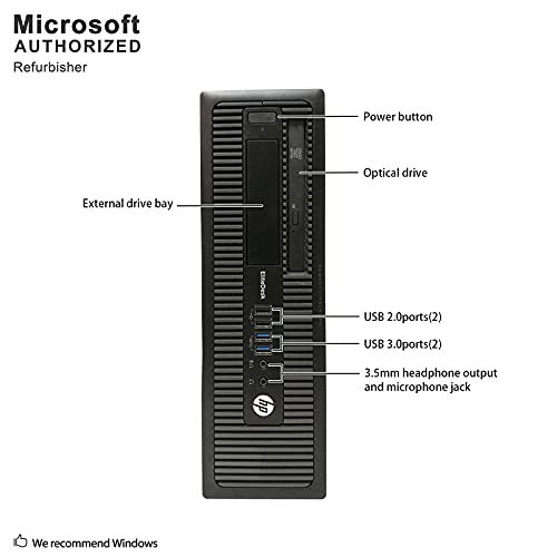 HP EliteDesk 800 G1 Small Form Desktop Computer Tower PC, (Intel Quad Core i5-4570, 16GB Ram, 1TB Solid State SSD, WiFi) Win 10 Pro (Renewed)