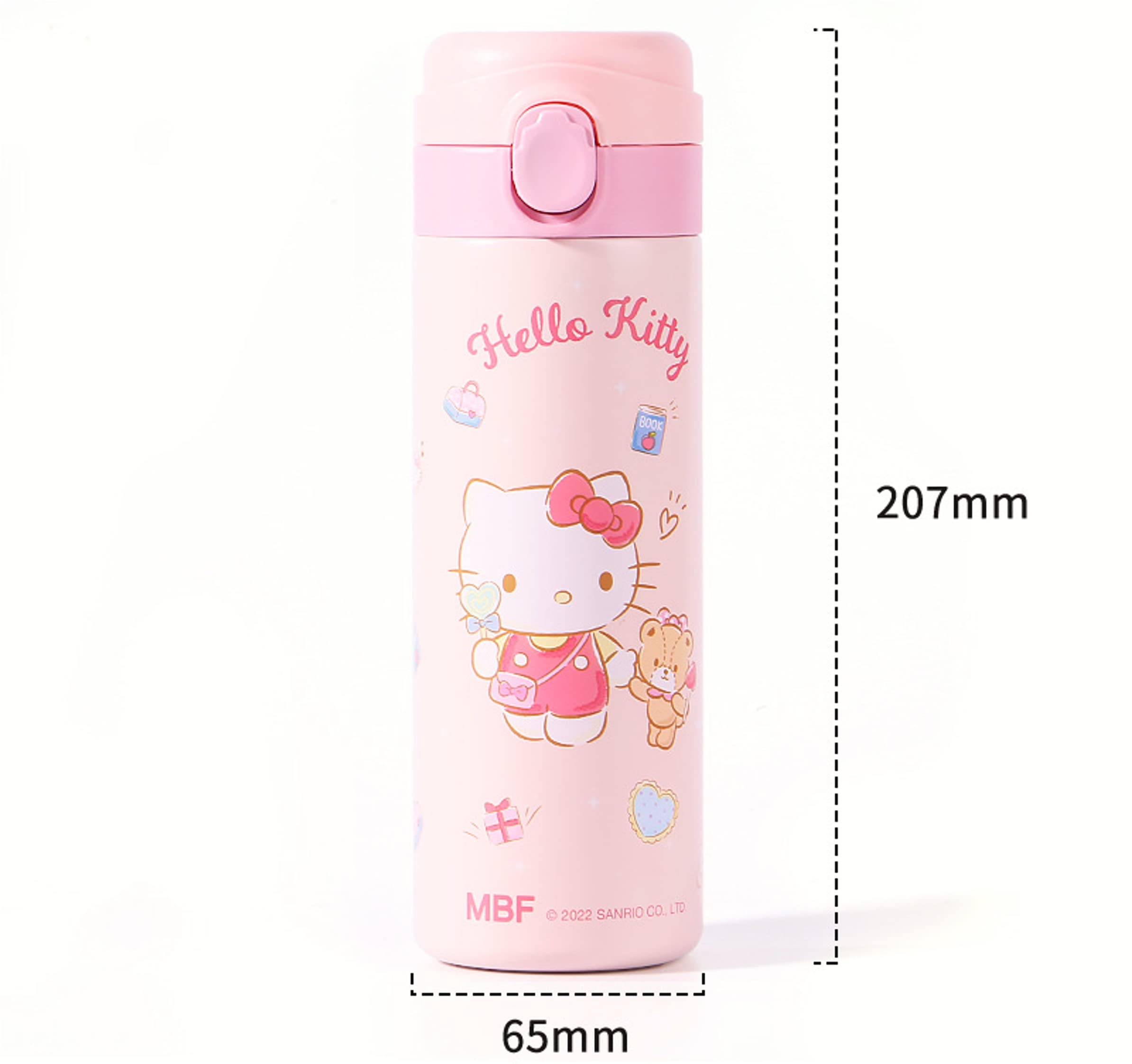 Hello Kitty Stainless Steel Insulated Water Bottle 420ml - Pink