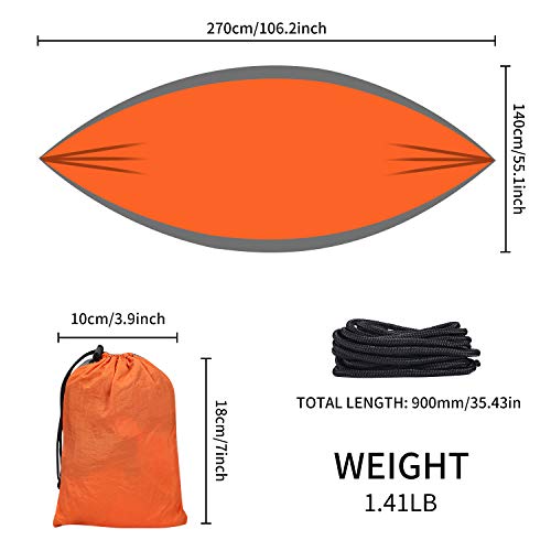 Hammock Portable Double Hammocks,for Hiking、Camping、Backpacking、Travel、Yard、Beach
