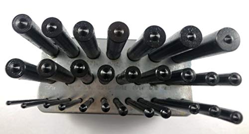 LLDSIMEX 28 Piece Transfer Punch Set 3/32"-1/2" by 64ths Plus 17/32"