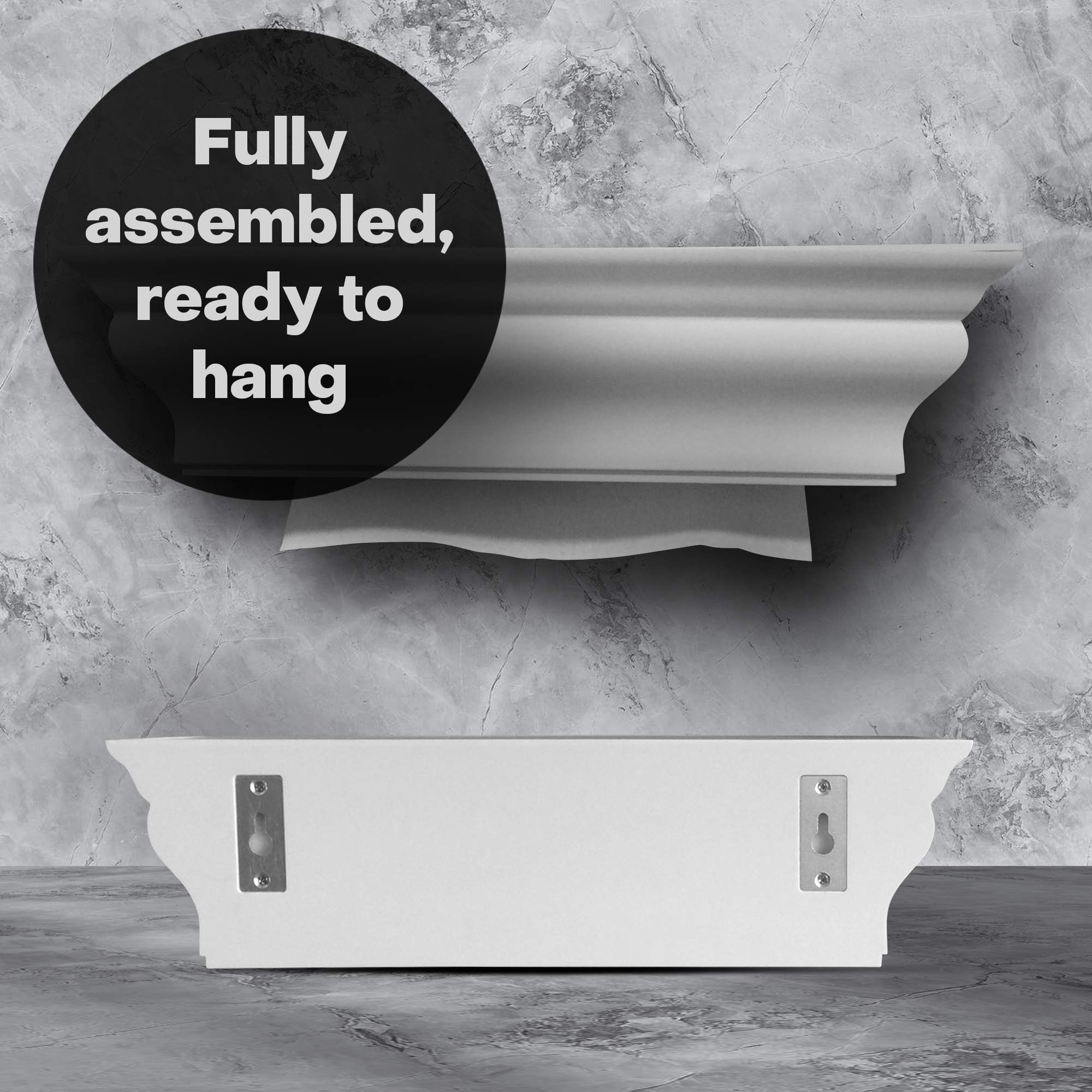 HealthyShelf White ABS Plastic MultiFold Paper Towel Dispenser - Wall Mount Shelf - Handy Multi-Use Decorative Shelf Dispenser for Bath, Kitchen, Laundry Room