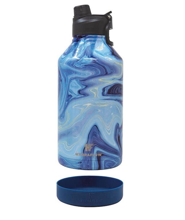 Hydraflow 64-Ounce Double Wall Stainless Steel Growler Bottle with 2-in-1 Lid