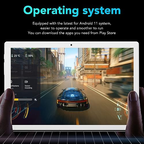 HD Tablet, 1920x1200 Front 8MP Rear 20MP 4G LTE 10.1 Inch Tablet 8 Core CPU 12GB 256GB US Plug 100β240V with BT Keyboard for Travel (#1)