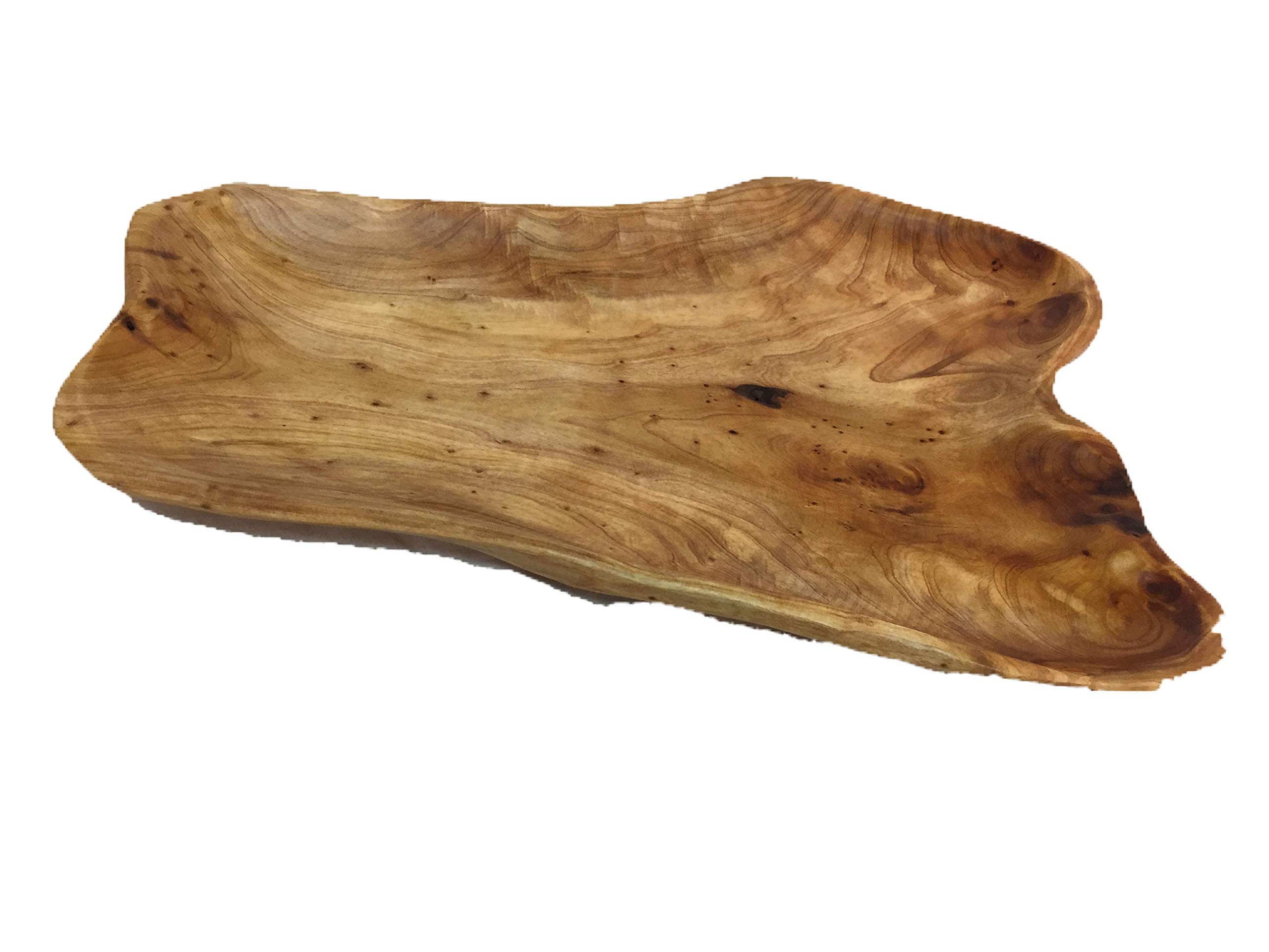 Greener Valley Hand-Crafted Root Wood Live Edge Platter (Large - 20-21")