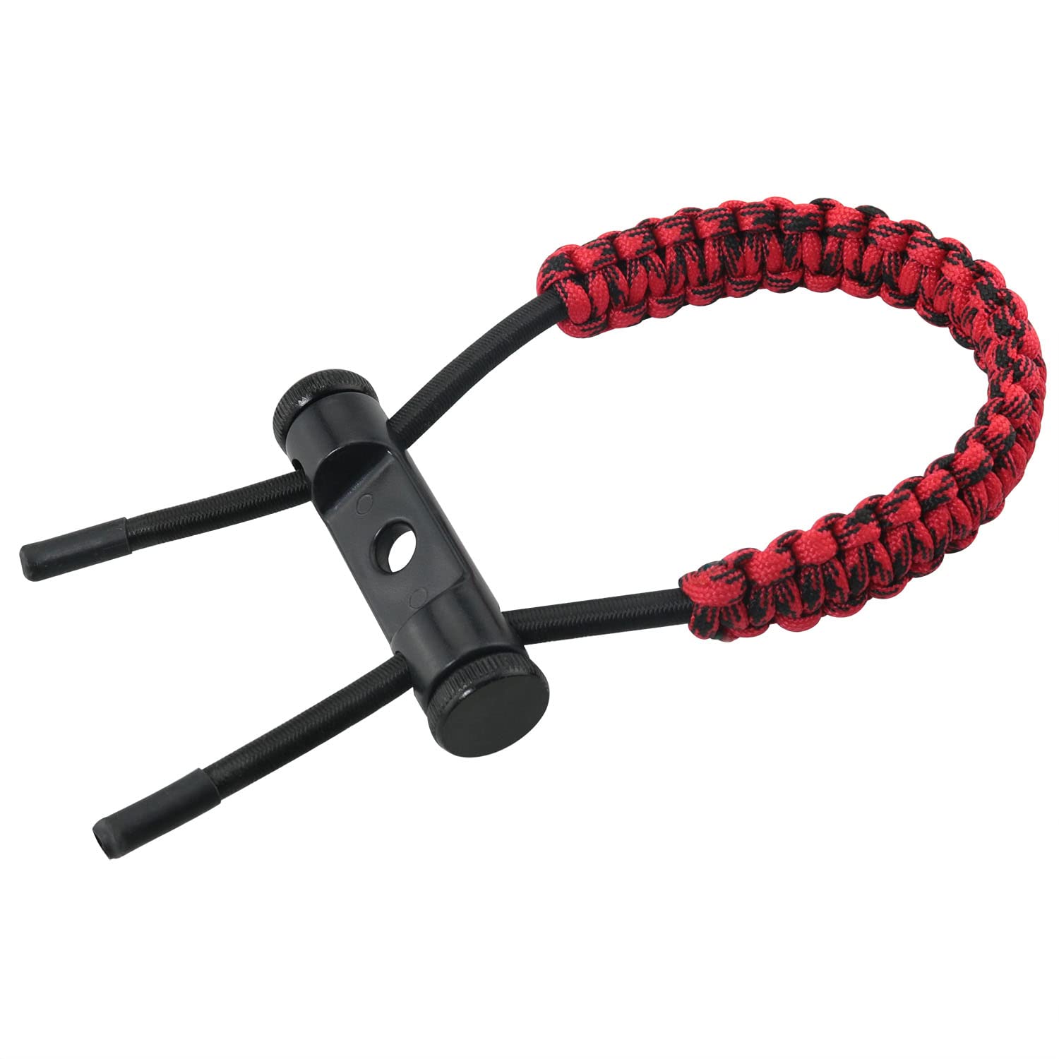 ITROLLE Bow Wrist Sling Red and Black Archery Compound Bow Wrist Sling Braided Cord Adjustable Hunting Strap