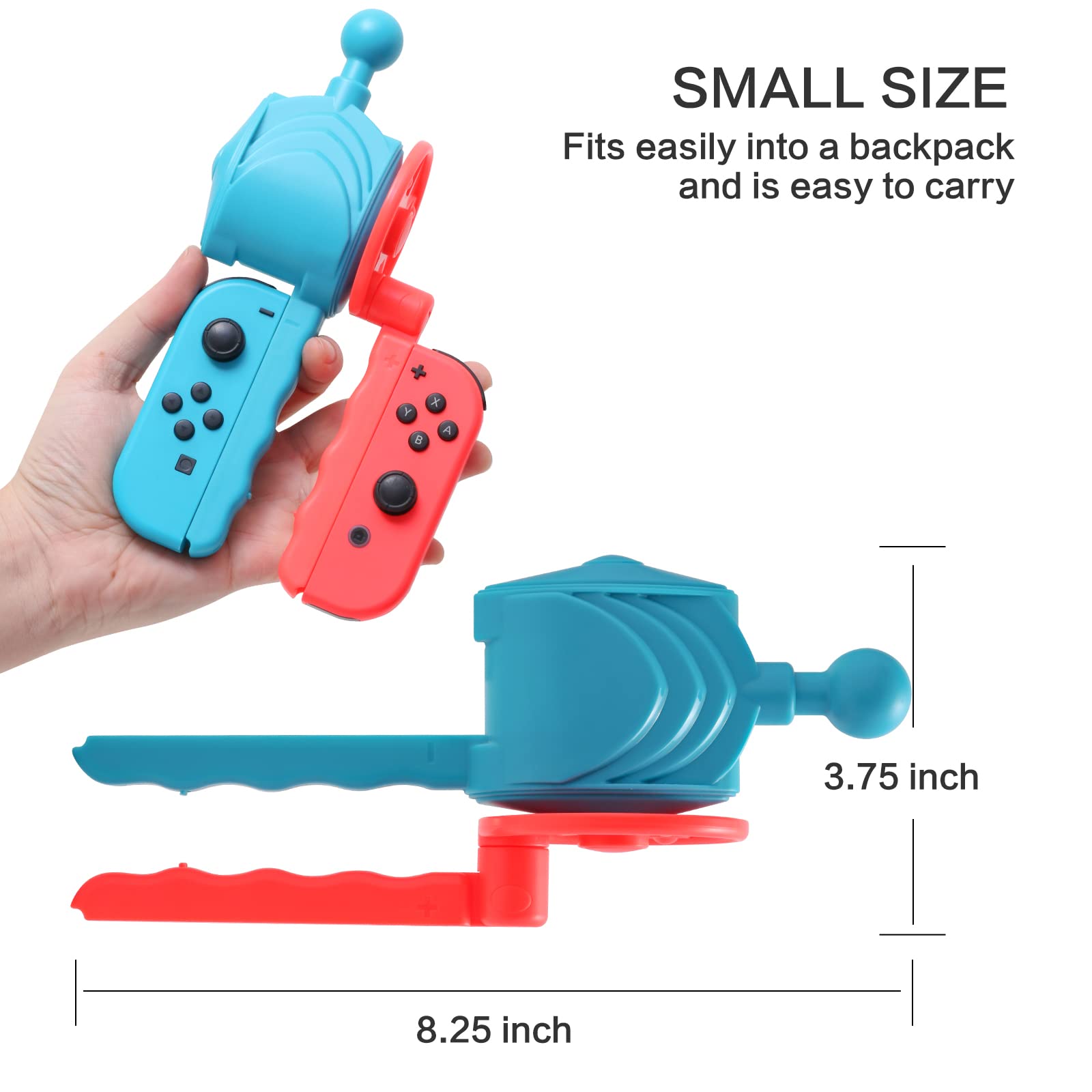 HEATFUN Switch Fishing Rod Compatible with Nintendo Switch Joy Con, Switch Fishing Accessories for Nintendo Switch Fishing Games