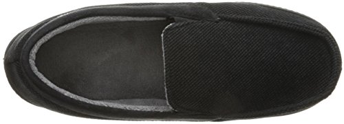 isotoner Men's Slipper, Diamond Corduroy Moccasin with Memory Foam and Skid Resistance for Indoor/Outdoor Comfort