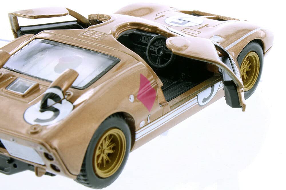 KiNSMART SetOf3 1966 Ford GT40 MKII Heritage Edition 5" 1:32 Scale Die Cast Metal Model Toy Super Race Car Blue Brown Black