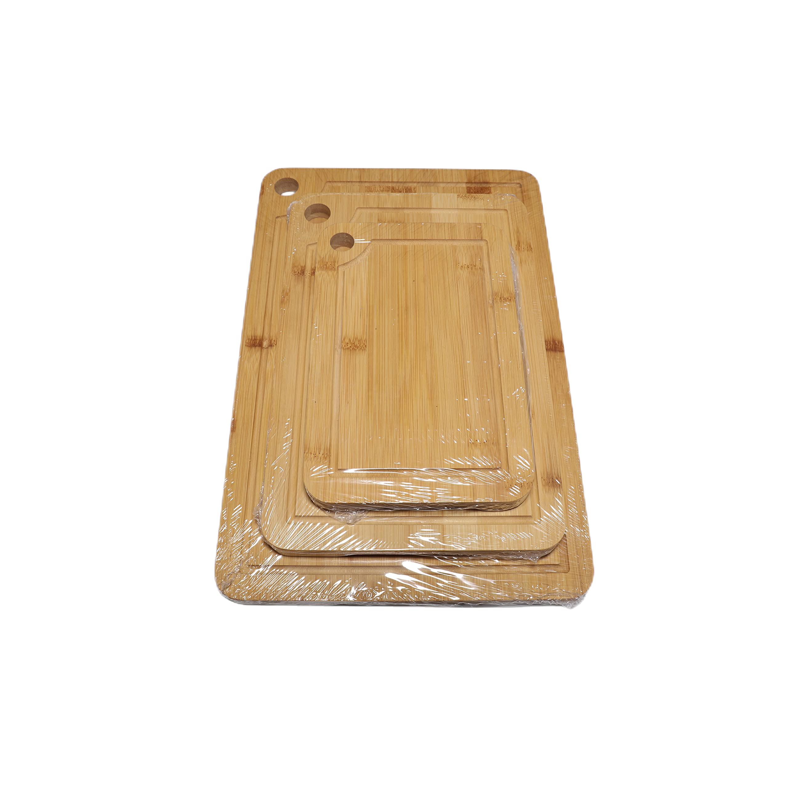 Hush Berry Extra Large Bamboo Cutting Boards, (Set of 3) Chopping Boards with Juice Groove Bamboo Wood Cutting Board Set Butcher Block for Kitchen, End Grain Serving Tray