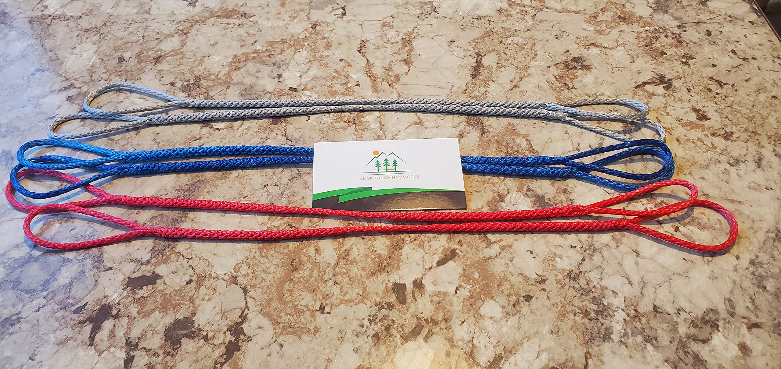 Hanging High Hammocks | 16" 7/64th Amsteel Dog Bones (Pair) and Free Sticker | Great for Hammock Camping, Hammocks Ends, Camping and Backpacking
