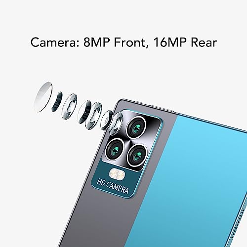 Honio 10.1 Inch Tablet, 4G Network 8 Core CPU Tablet 2 in 1 8MP Front 16MP Rear 100-240V 8GB 256GB (US Plug)
