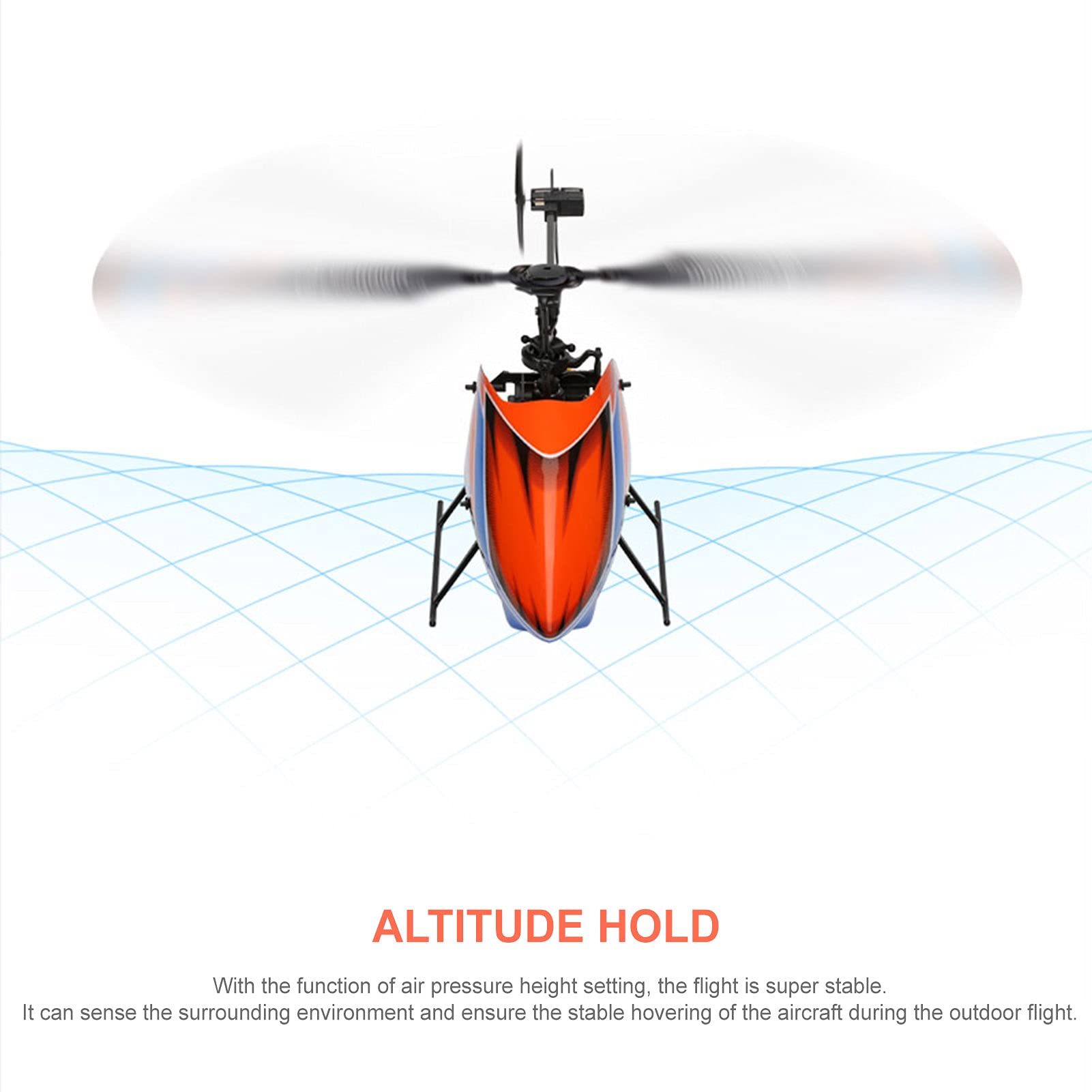 GoolRC RC Helicopter, WLtoys XK K127 Remote Control Helicopter, 4 Channel RC Aircraft with 6-Axis Gyro, Altitude Hold, One Key Take Off/Landing, Easy to Fly for Kids and Beginners, Include 3 Batteries