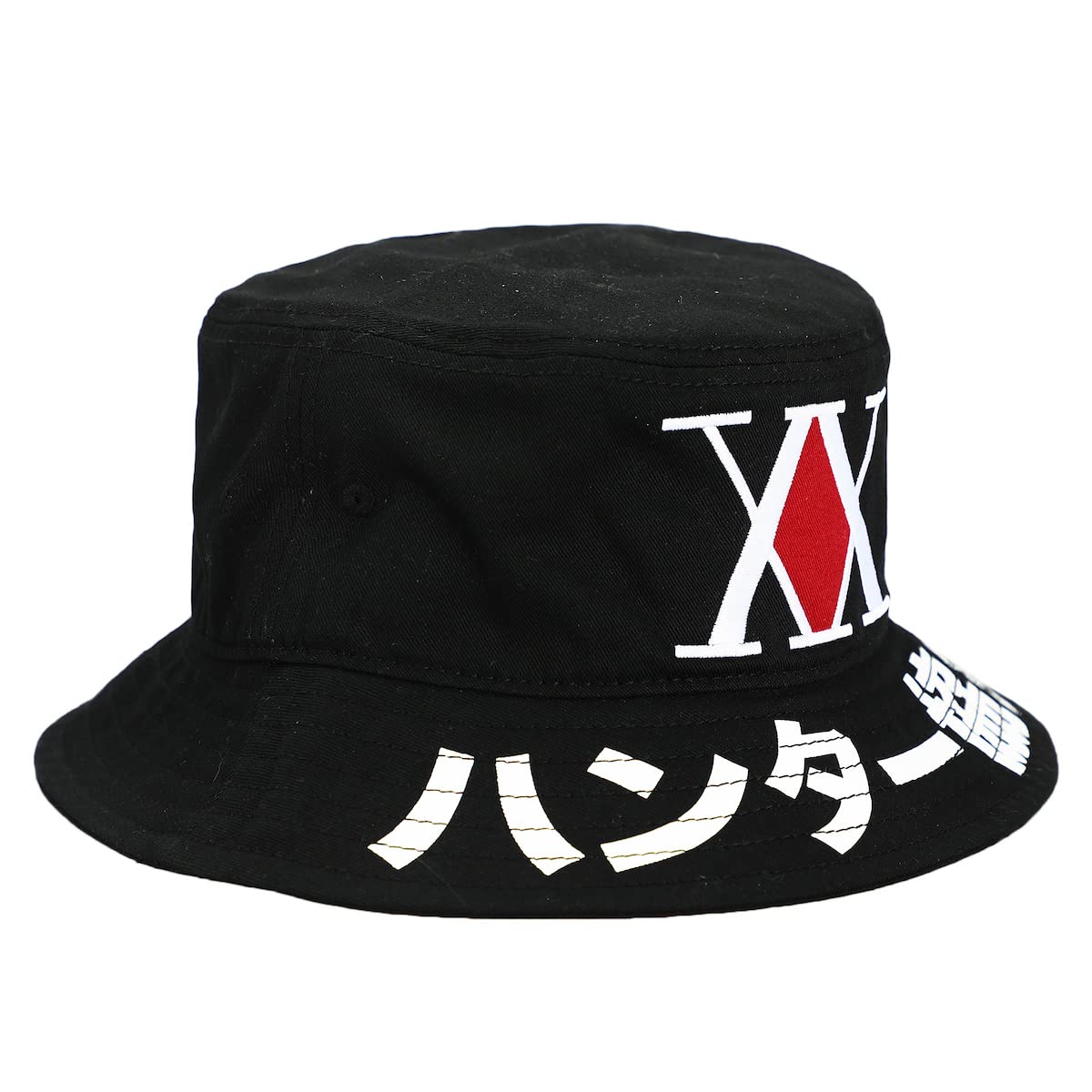 Hunter X Hunter Logo and Face Black Unisex Summer Travel Beach Sun Bucket Hat