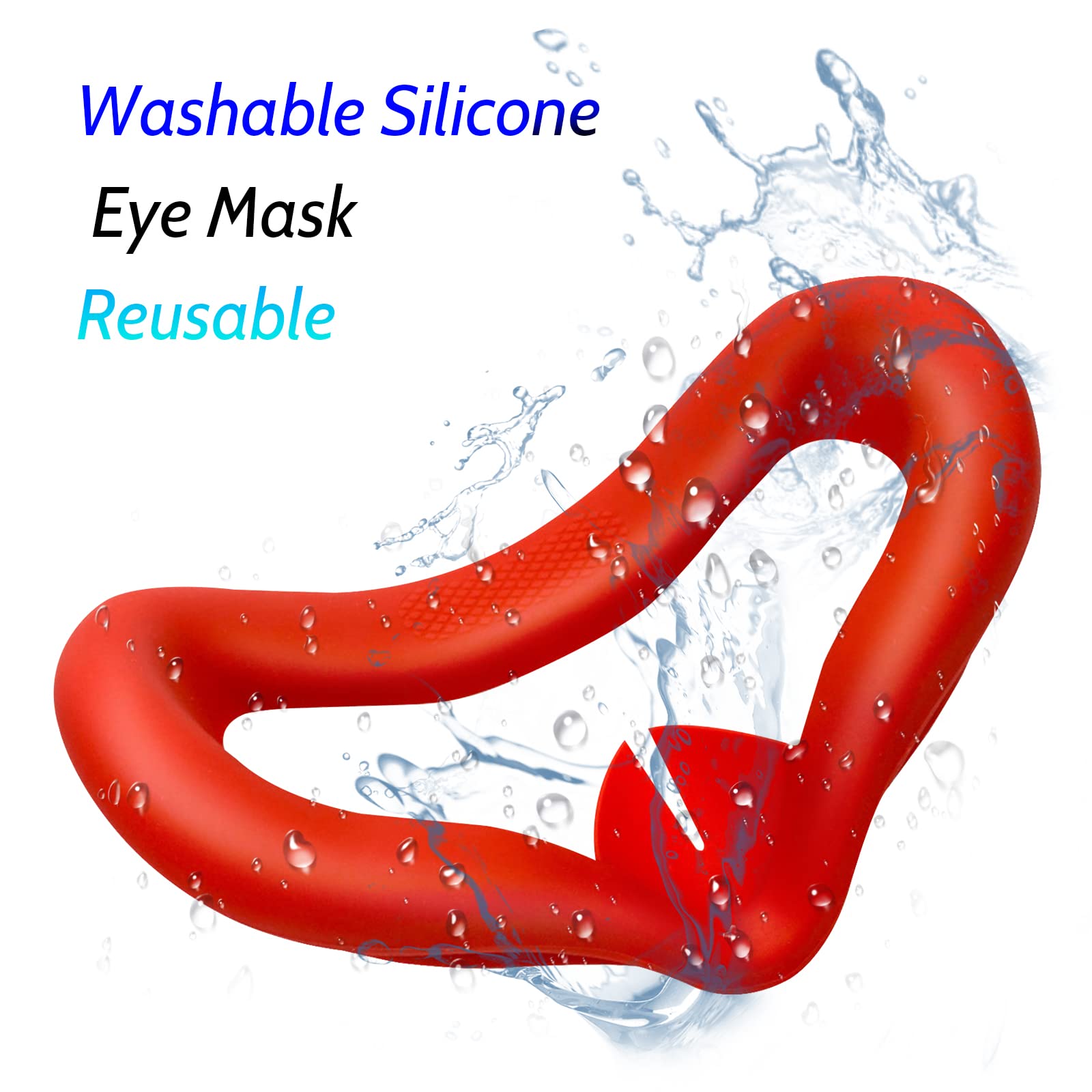 Jifeijidian VR Cover Compatible with Oculus Quest 2 Replacement Silicone Eye Face Pad Cushion Mask Sweatproof Dustproof Washable Lightproof Anti-Leakage Case for Oculus Quest 2 Accessories (Red)