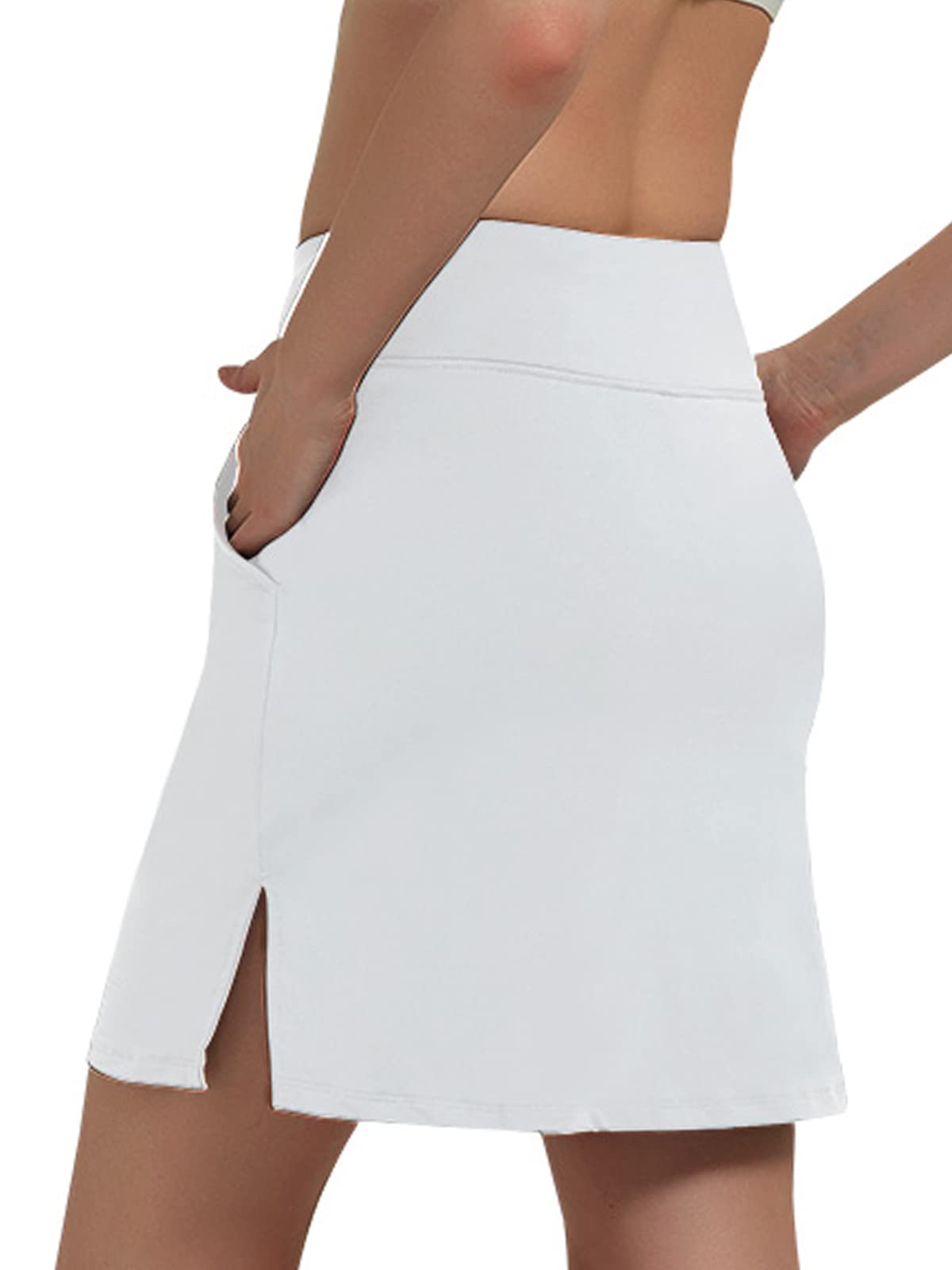 Golf Skirts for Women Midi Length Tennis Skort Workout Gym Running Shorts Blue L