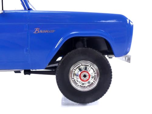 Greenlight 1966 Ford Bronco Blue with Cream Top 26th Annual Woodward Dream Cruise Featured Heritage Vehicle Artisan Collection 1/18 Diecast Model Car