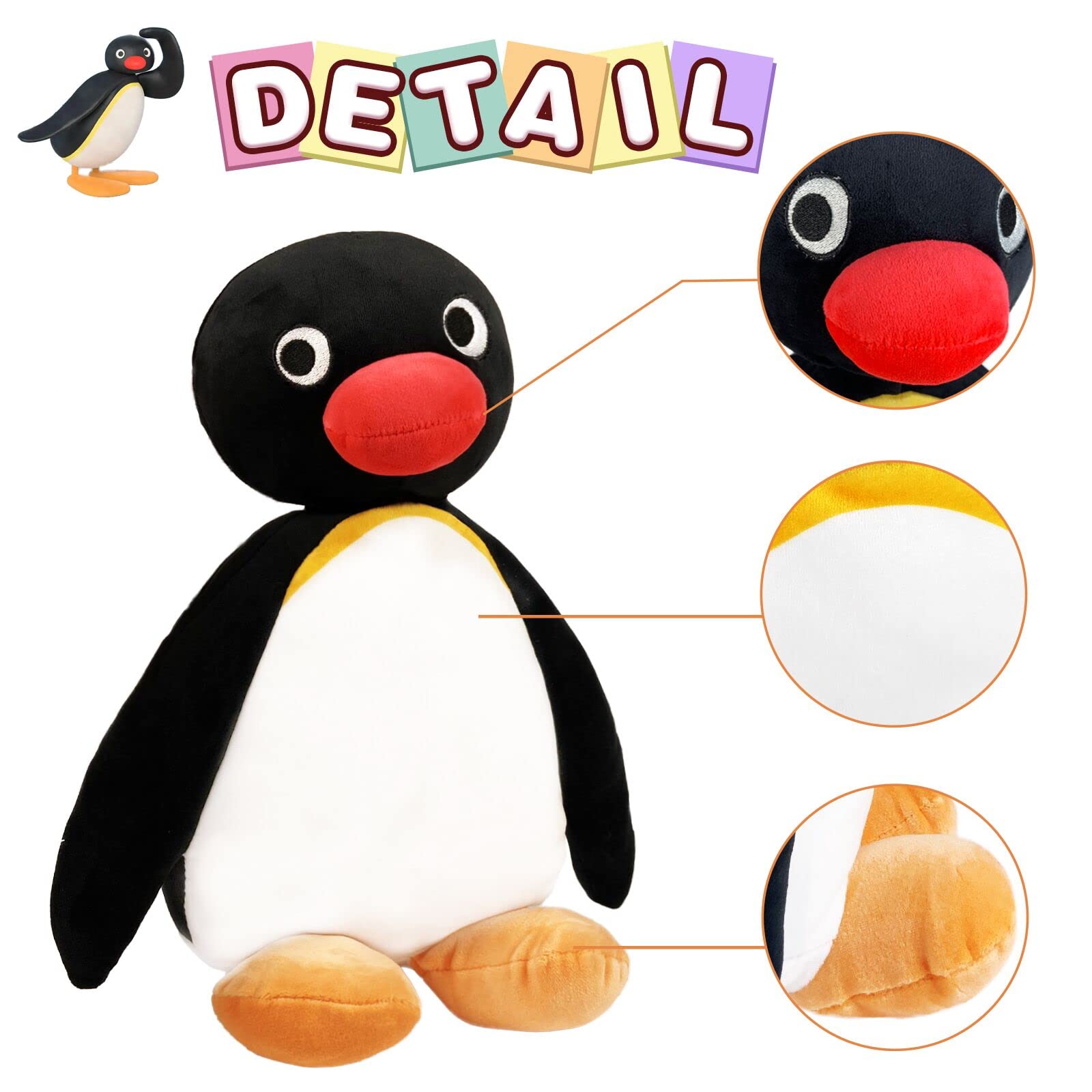 JIANHONGCHUN 13 Inch Cute Penguin Plush Super Soft Cozy Plush Toy Decoration Kids Playmate Fan Gift