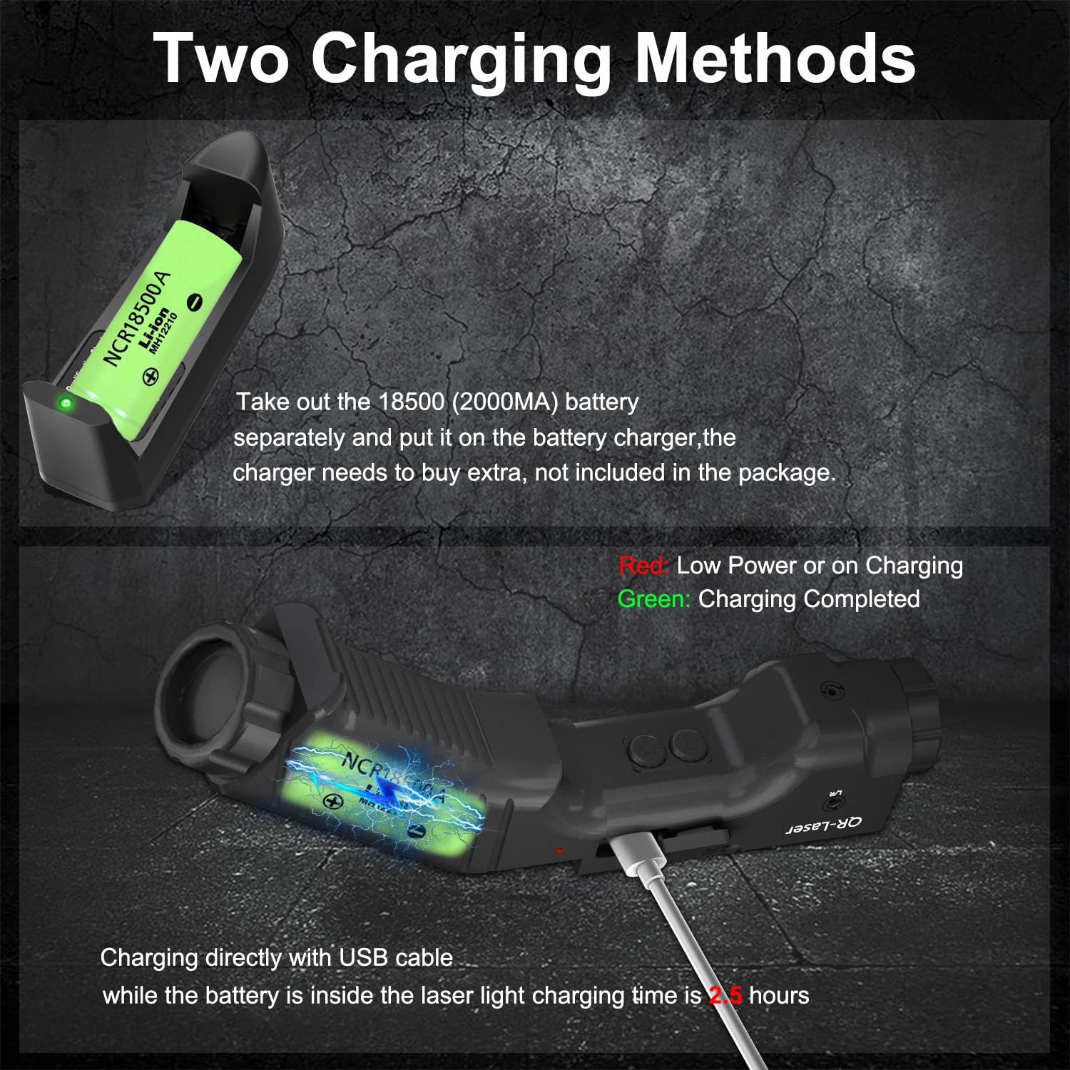 Green Laser Sight with 1000 Lumens Flashlight