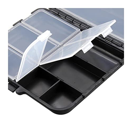 HEJUNHUPAN Portable Storage Case Compartments Storage Case Box Plastic Fishing Lure Hook Bait Small Accessory Box Square Fishhook Box Outdoor Essential Tool Boxes