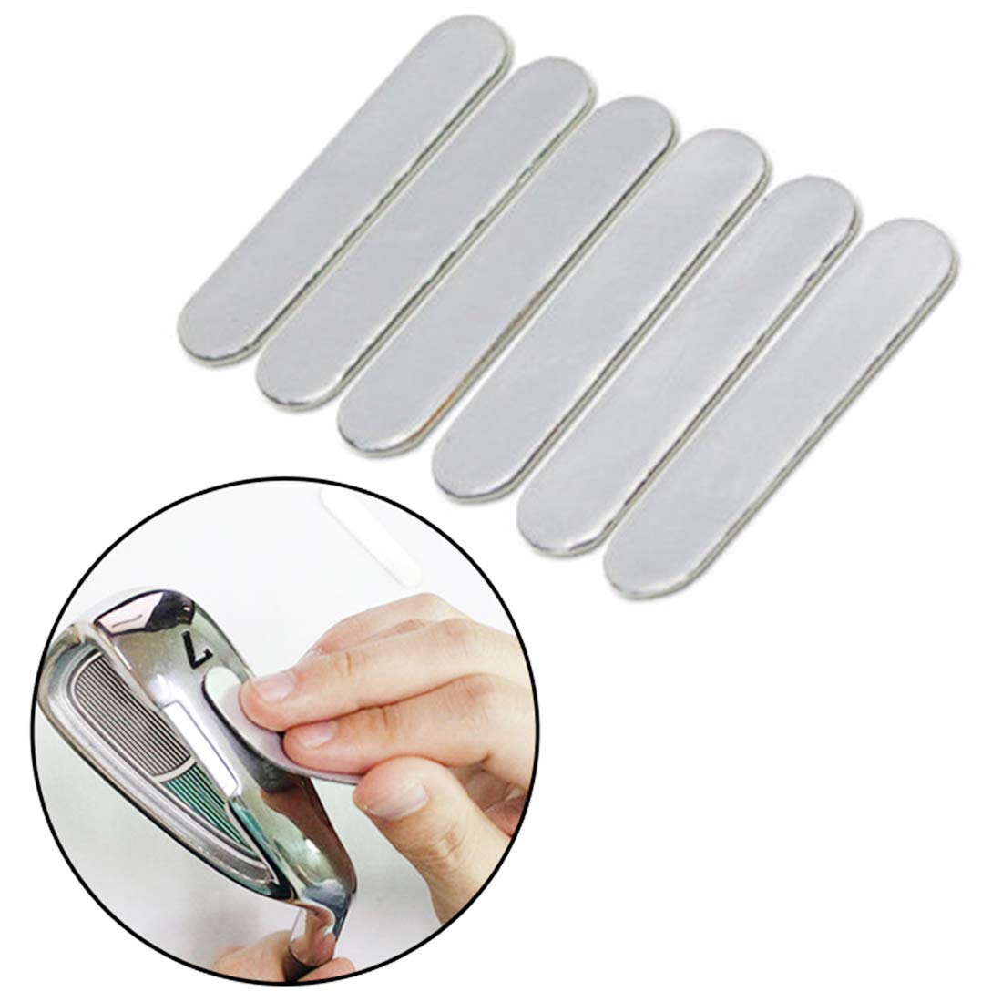 Golf Weighted Lead Tape Strips 6 Adhesive Add Swing High Density for Tennis Racket Iron Putter Golf Clubs Head Golfs Training Equipment Adjust Weight Feel Ball Flight