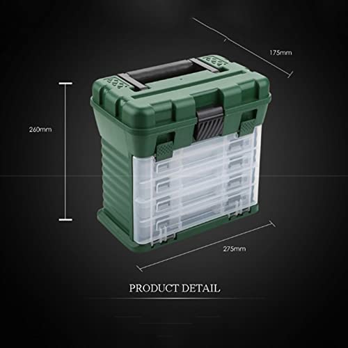 JKUYWX Big Fishing Plastic Tackle Box 6 Layer PP+ABS Handle Wateproof Gear Storage Lure Carp Rock Fishing Accessories