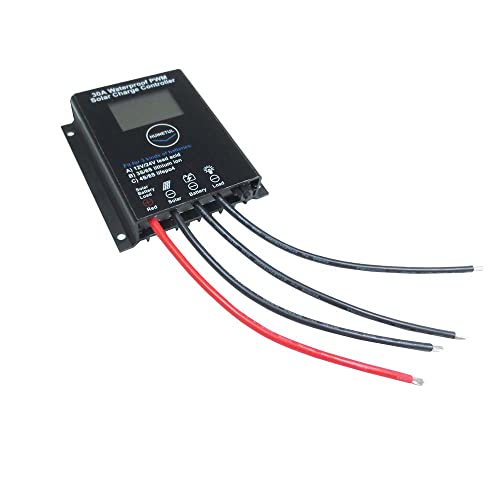 HUINETUL 30A PWM Solar Charge Controller IP68 Waterproof Fit for Lithium ion Lifepo4 Lead-Acid Battery