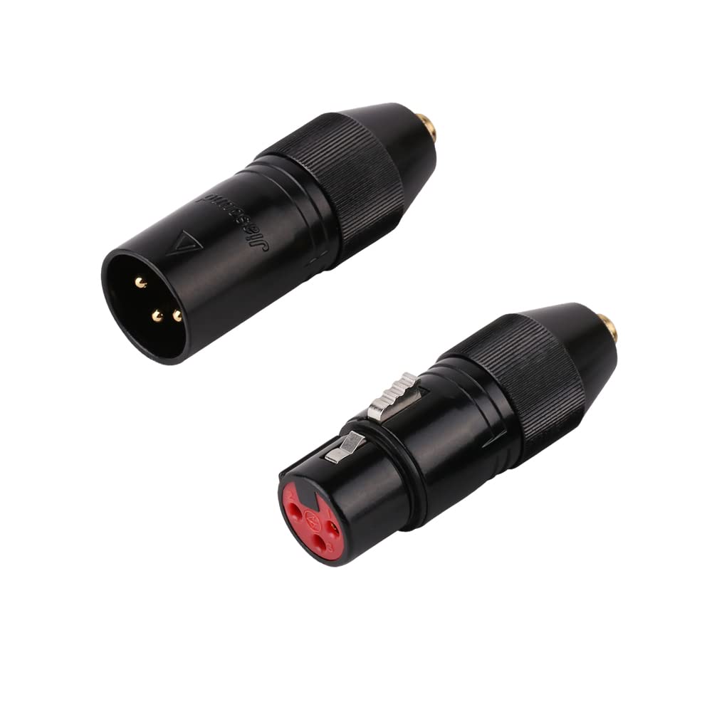 Jiasound 3.5mm (1/8 inch) Female (TRS) Mini-Jack to XLR Male&Female Audio Adapter (XLR-3.5MM(1Pair))