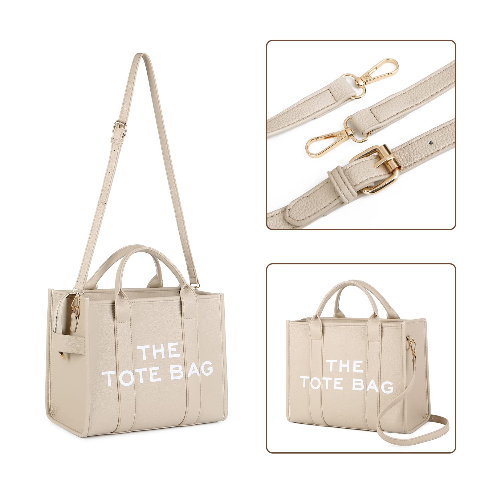 JBB Tote Bags for Women Oversized PU Leather Crossbody Bags Top-Handle Shoulder Tote Bags
