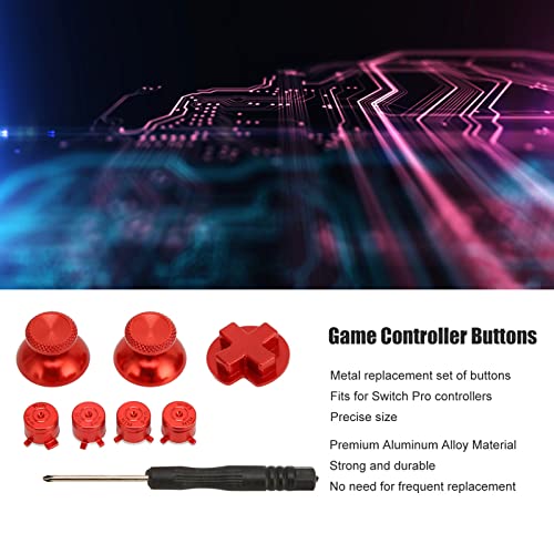 KOSDFOGE Game Controller Metal Buttons D Pad ABXY Cross Aluminum Alloy Repair Buttons Replacement for Switch Pro