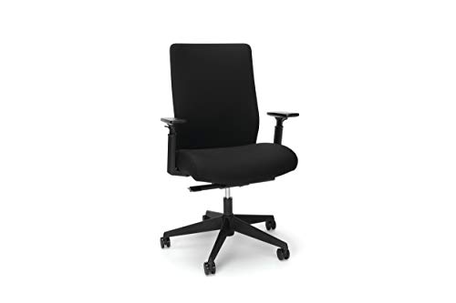 HON Basyx Biometryx Commercial-Grade Fabric Upholstered Task Chair, Black