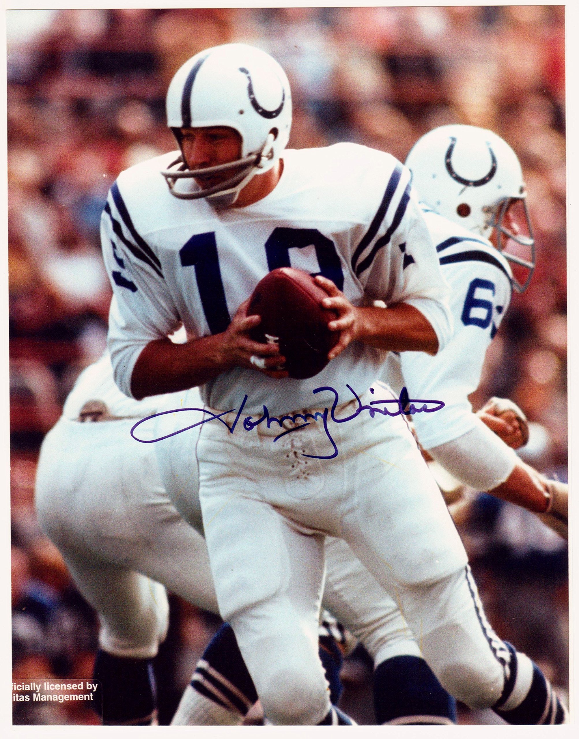 Kirkland Johnny Unitas 8 X 10 Autograph Photo on Glossy Photo Paper