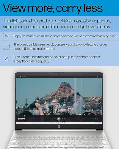 HP 2023 Newest 15.6" Laptop, AMD Ryzen 7 5700U (Beats i7-1265U), 16GB RAM, 512GB SSD, HD Micro-Edge Display, AMD Radeon Graphics, Thin & Portable, Wi-Fi 6, Bluetooth, Windows 11 Home, Natural Silver