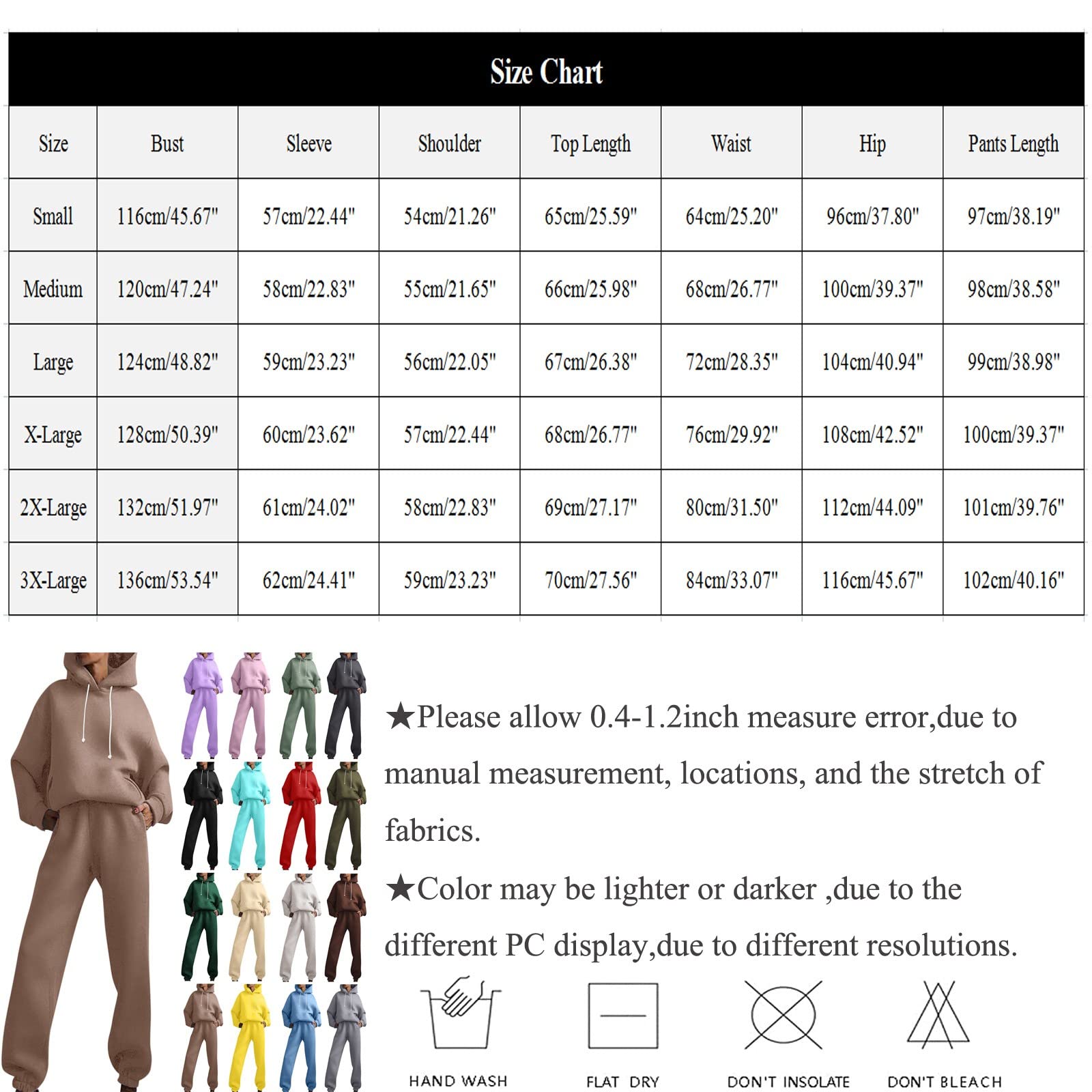Jielayou Sweatsuit for Women 2 Piece Outfits Sets Plus Size Casual Hoodie Sweatshirt and Sweatpants Tracksuit Lounge Set