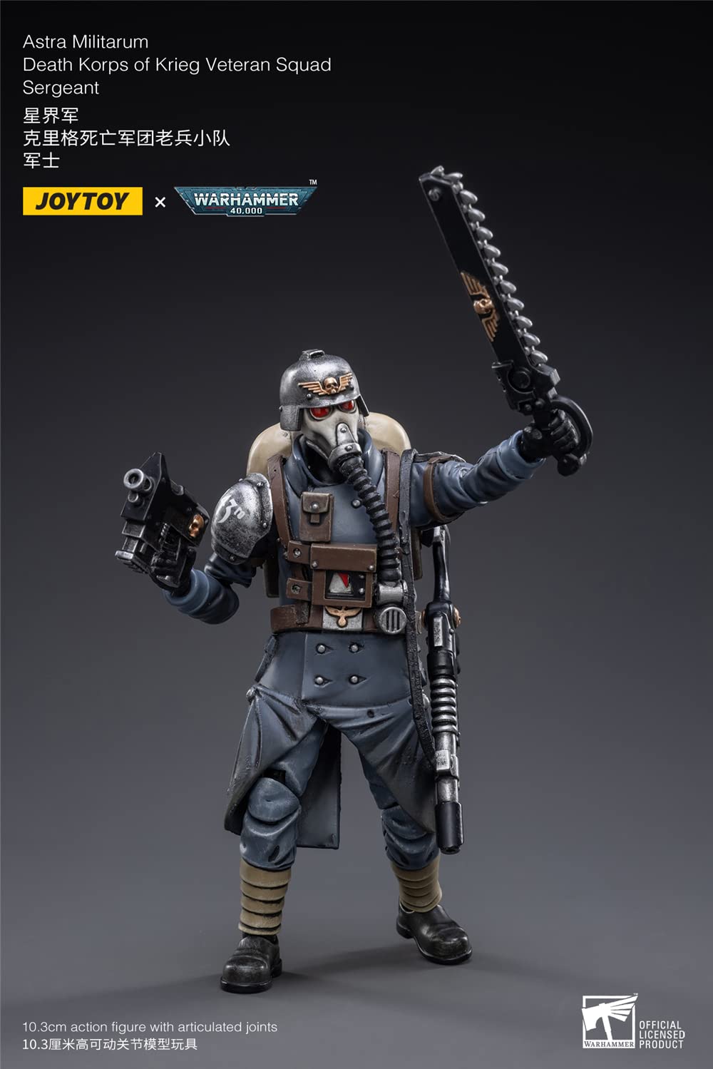 HiPlay JoyToy × Warhammer 40K Officially Licensed 1/18 Scale Science-Fiction Action Figures Full Set Series -Death Korps of Krieg Veteran Squad Sergeant