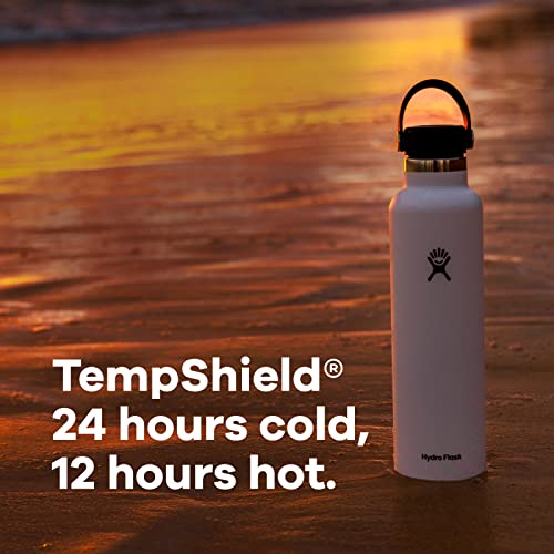 Hydro Flask Aluminum Standard Mouth Bottle with Flex Cap, Black