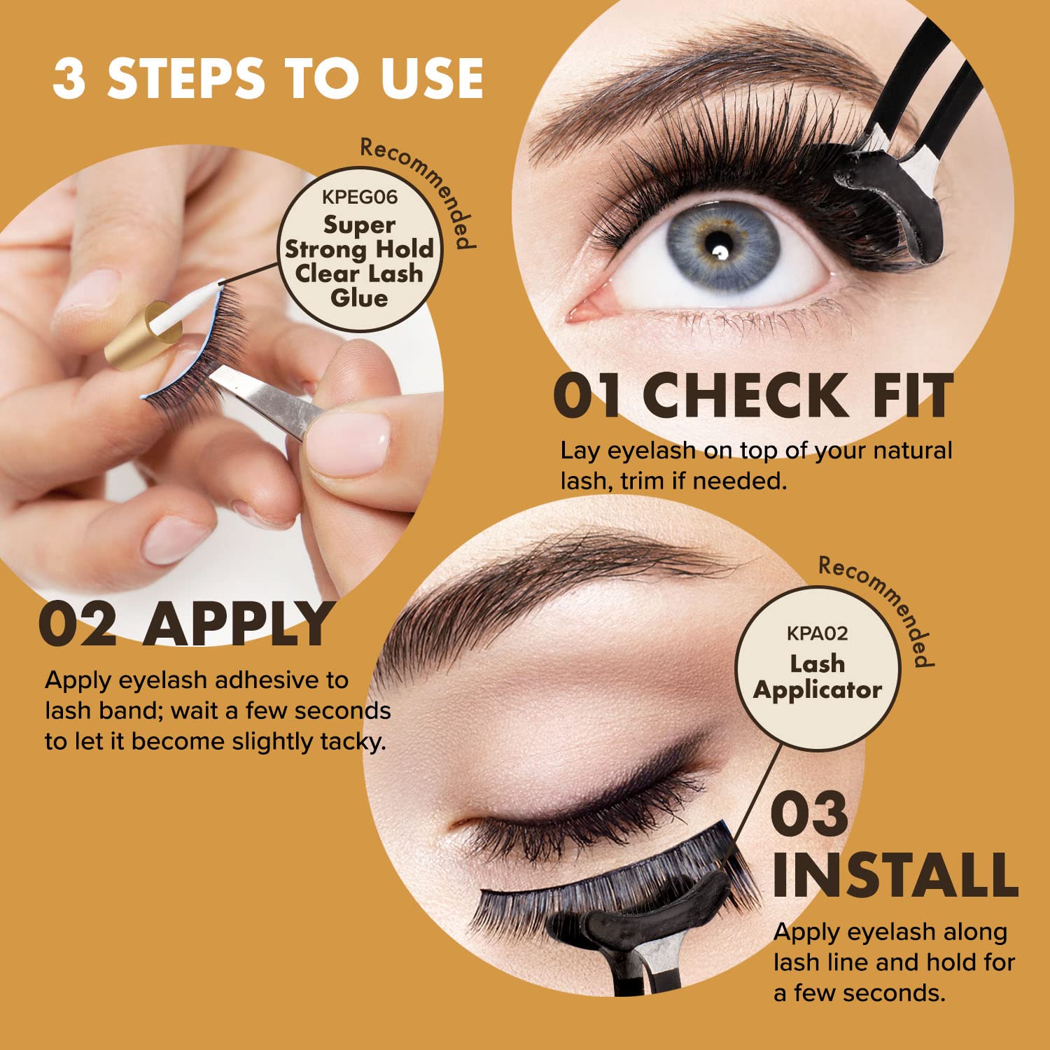 i-ENVY False Lashes Luxury Mink Collection Eyelashes 100% Real Mink Glamorous Eye Look Lashes Maximum Fluffiness 3D Multi-Curl Angle