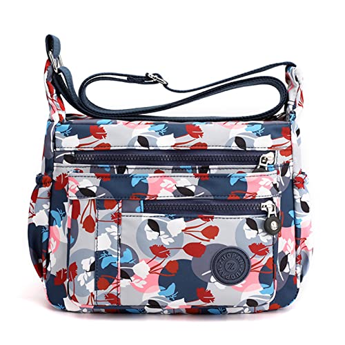 kiskick Women Handbag Storage Smooth Zipper Practical Adjustable Strap Crossbody Bag Apricot