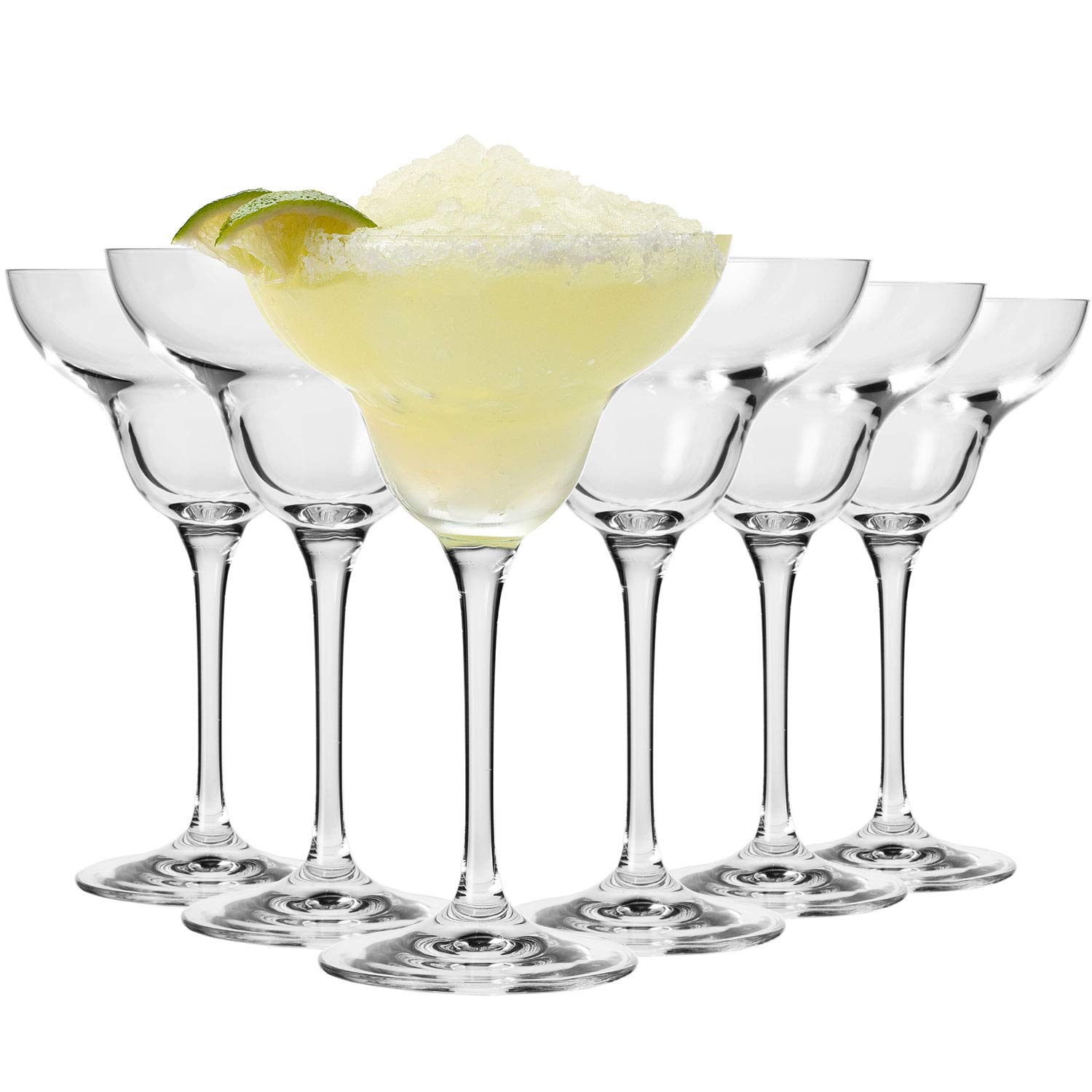 Krosno Margarita Cocktail Glasses | Set of 6 | 9.1 oz | Mixology Collection | Perfect for Home Restaurants and Parties | Dishwasher Safe | Gift Idea | Made in Europe