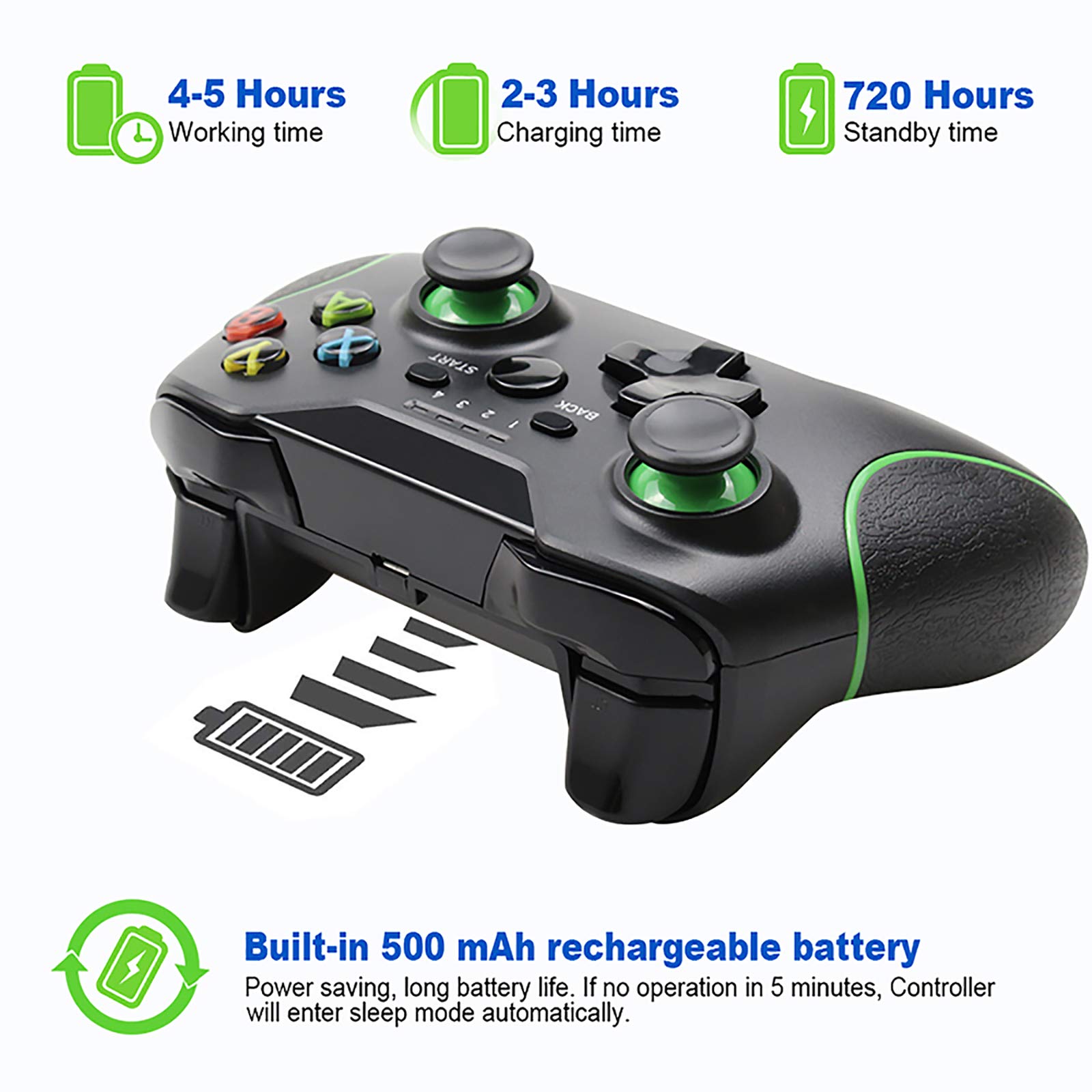 JINHOABF Wireless Controller for Xbox One,2.4GHZ Gamepad Controller Compatible with Xbox One/One S/One X/One Series X/S/Elite/PC Windows 7/8/10,with Built-in Dual Vibration